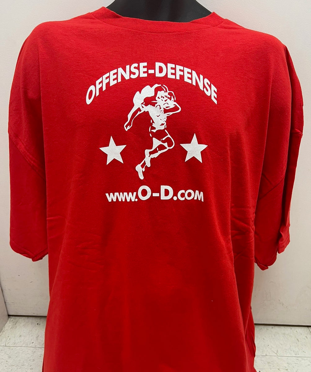 O-D Old School Red Camp Tee – Offense-Defense Sports