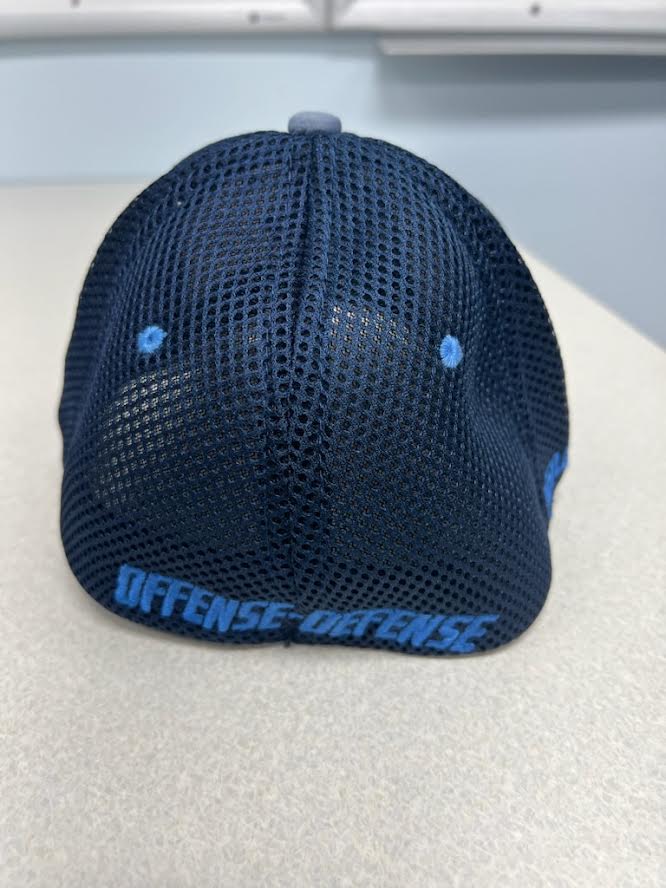 White and Navy O-D Alternate Logo Hat – Offense-Defense Sports
