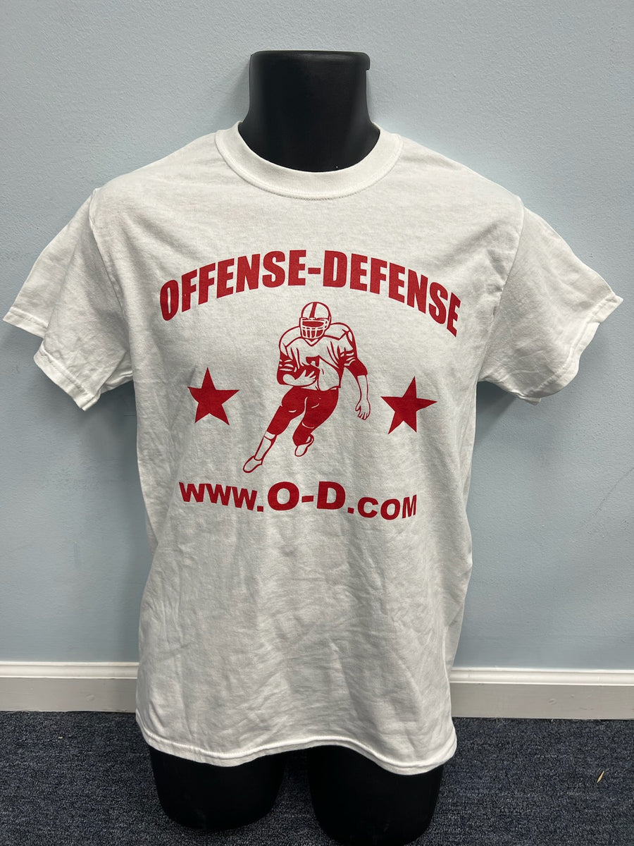 O-D Old School White Camp Tee – Offense-Defense Sports